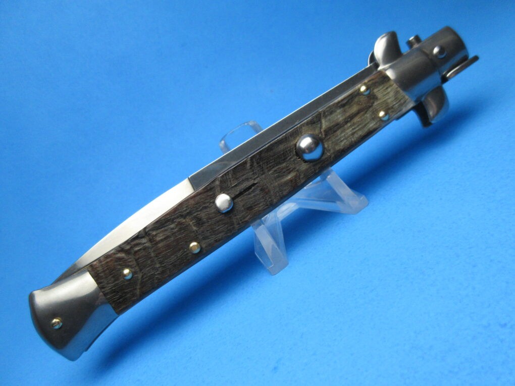 Frank Beltrame 11" Rams Horn Bayonet Italian Stiletto Switchblade Knife