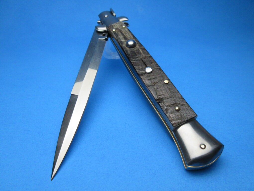 Frank Beltrame 11" Rams Horn Bayonet Italian Stiletto Switchblade Knife